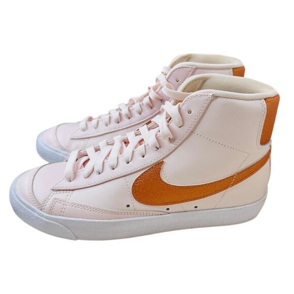 Nike | Shoes | Nike Blazer Mid 77 Ess Soft Pink Metallic Copper Sneaker ...